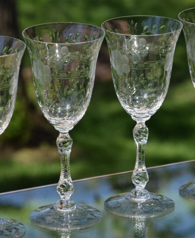 The Allure of Decorative Vintage Vine Glass with Painted Red and Gold ...